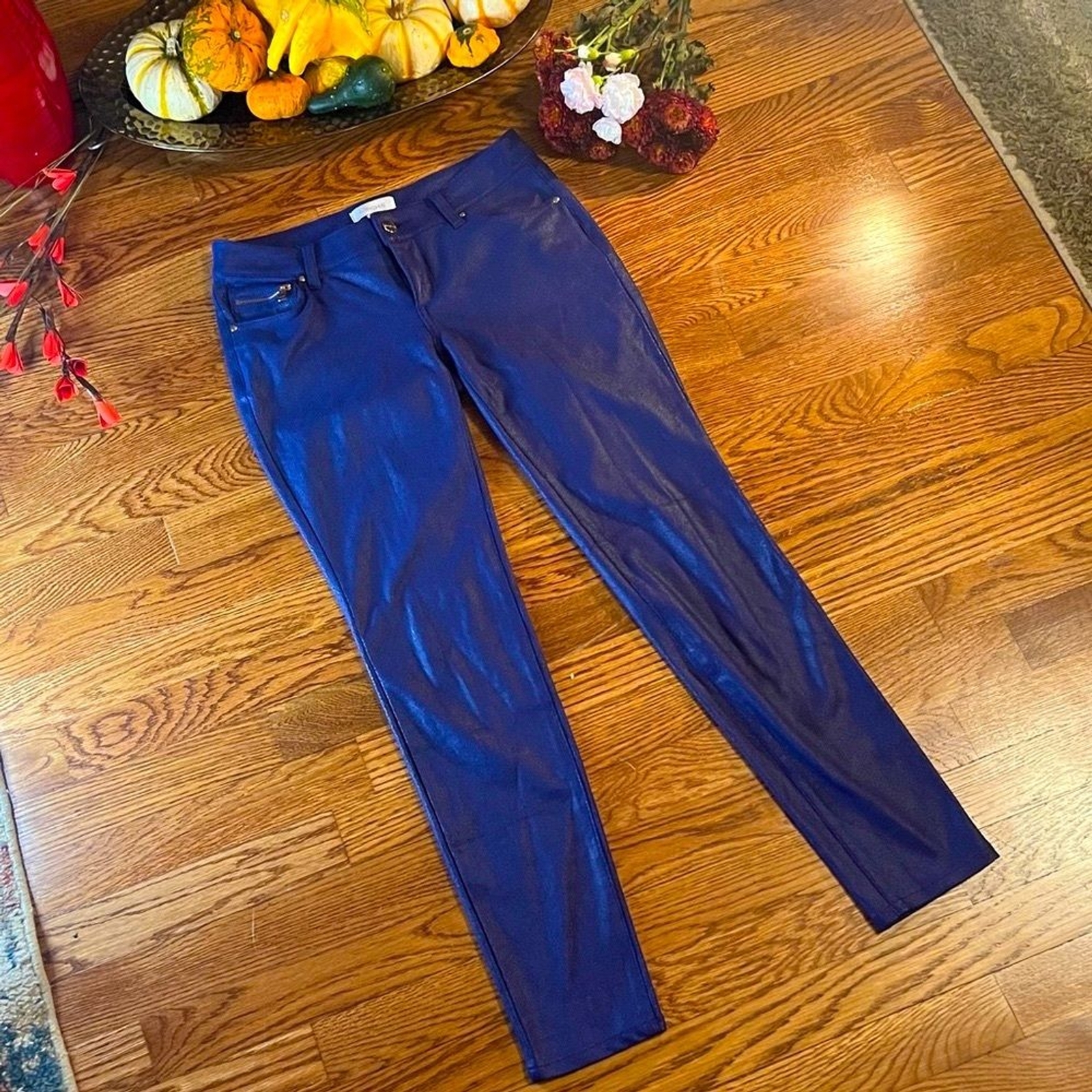 Cache Faux Leather (Ostrich/Crackle Skin) Pants Gorge… - Gem