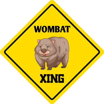 *Aluminum* Wombat Crossing Funny Metal Novelty Sign 12"x12" | eBay