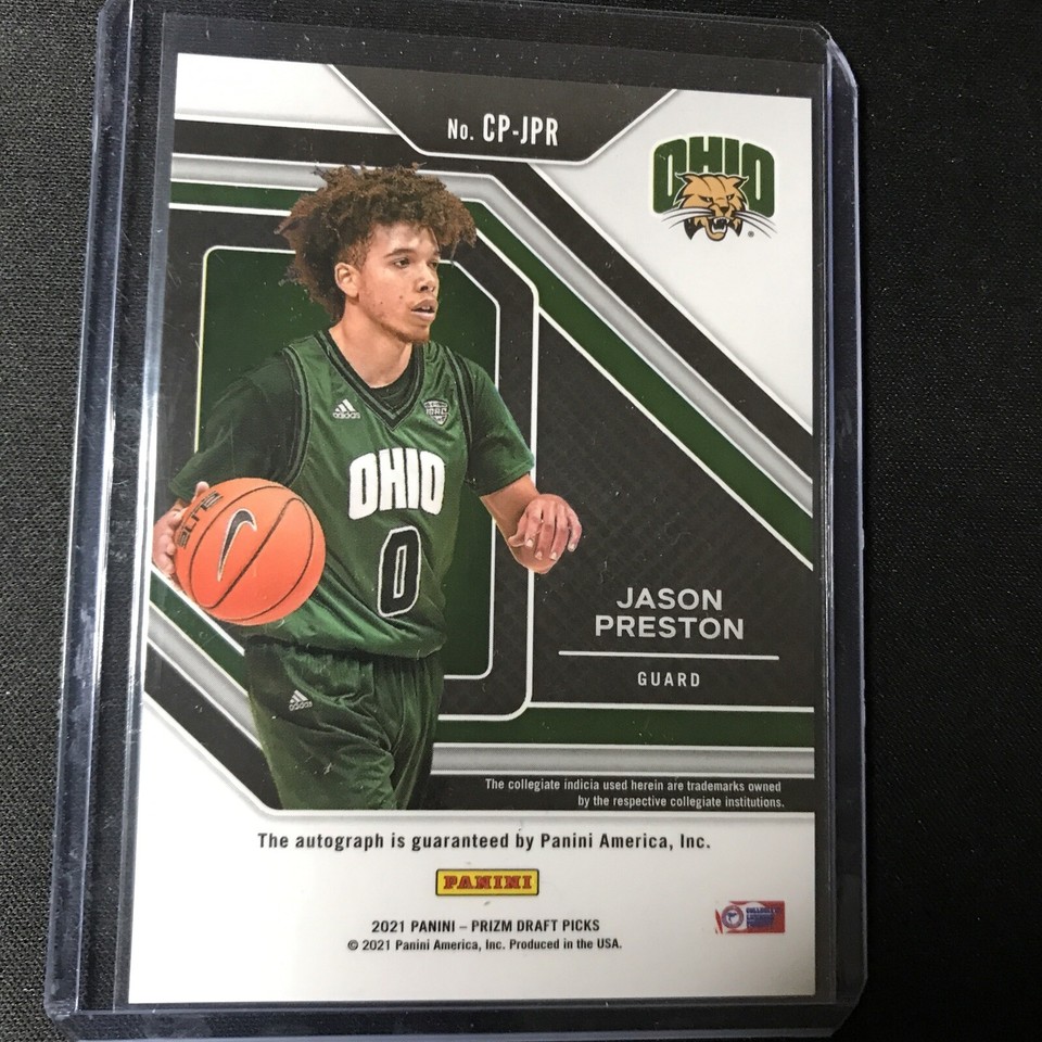 2021-22 Panini Prizm Draft Picks College Penmanship Jason Preston ...