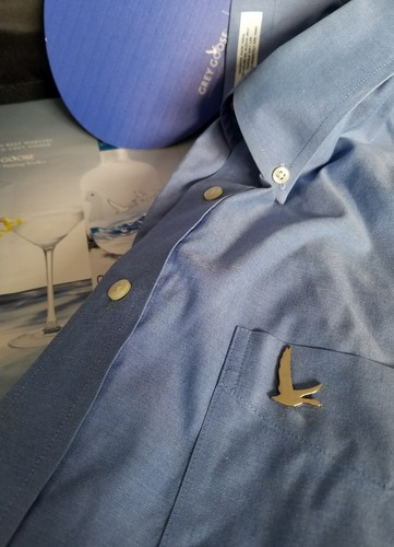 5 Grey Goose Collection Collectible Chrome Lapel Pins Magnetic Jewelry ...