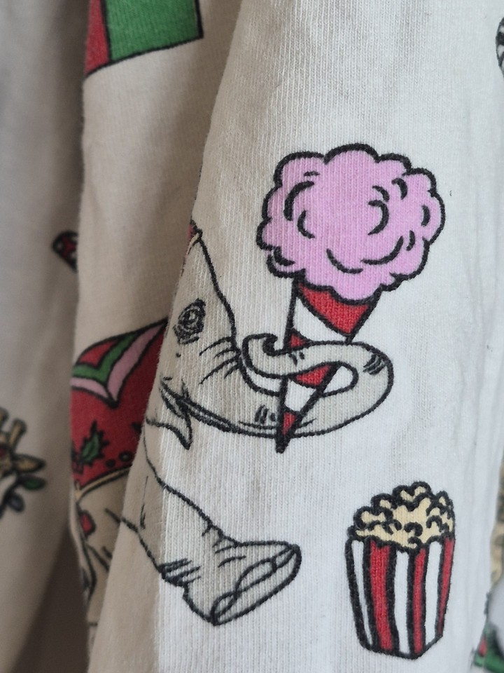 Chelsea Peers Organic Cotton Pyjamas Top UK12 Circus Print Pattern ...