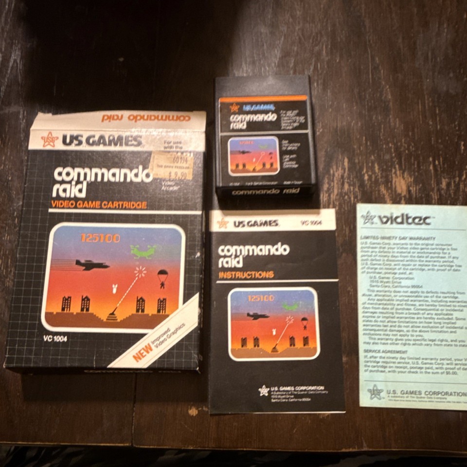 U.S. Games Commando Raid Atari 2600 Game w/ Box & Manual Shooter | eBay