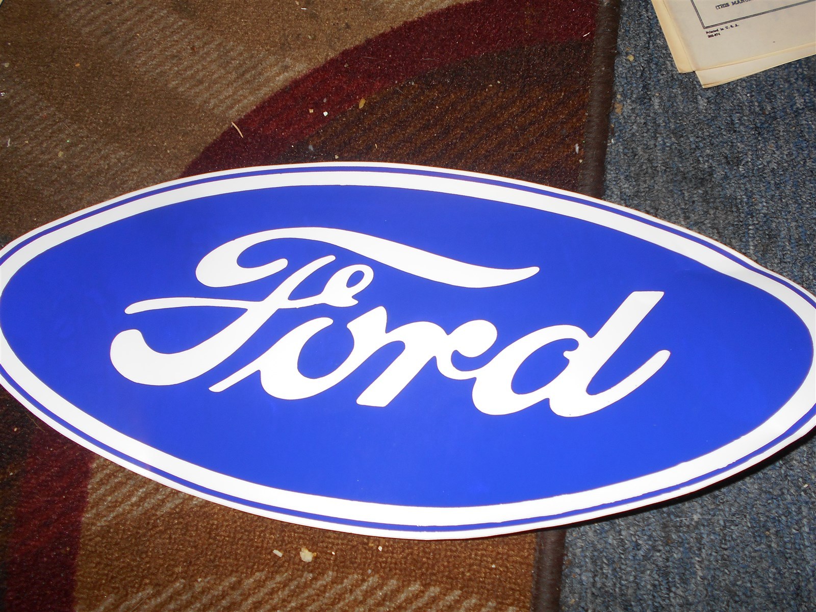 FORD OVAL LOGO BLUE WHITE 17 INCH DECAL STICKER NEW FORD DEALER FORD ...