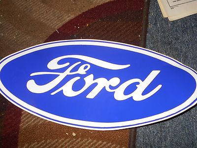 FORD OVAL LOGO BLUE WHITE 17 INCH DECAL STICKER NEW FORD DEALER FORD ...
