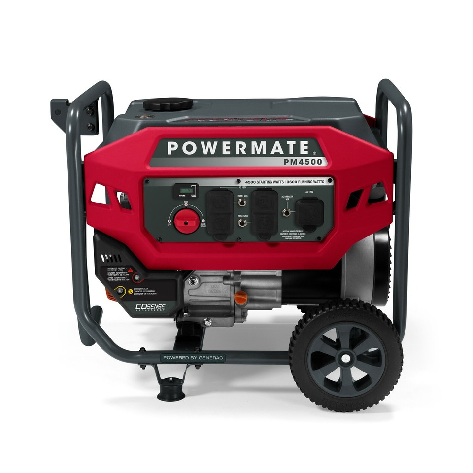 Powermate 8120 - PM4500 4,500 Watt Portable Generator, CO Sense 50ST ...