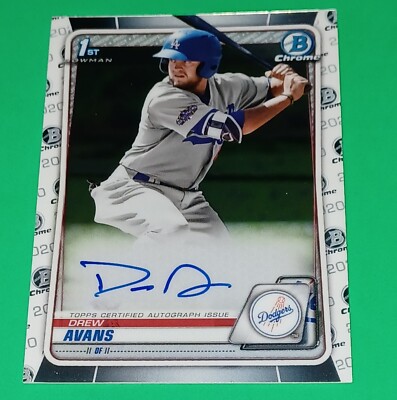 Drew Avans 2020 Bowman Chrome 1st Auto | eBay