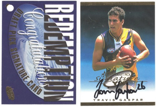 2000 AFL Y2K [DRAFT PICK SIGNATURE CARD] - DS14 Travis GASPAR (WEST ...