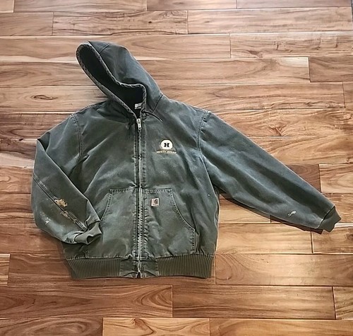 Vintage Carhartt Jacket Mens XL REG J130 MOS Moss Green Distressed ...