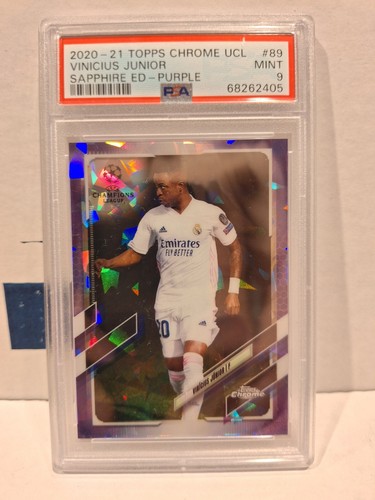 2020-21 Topps Chrome UEFA Sapphire Vinicius Jr Vini Purple 21/25 #89 ...