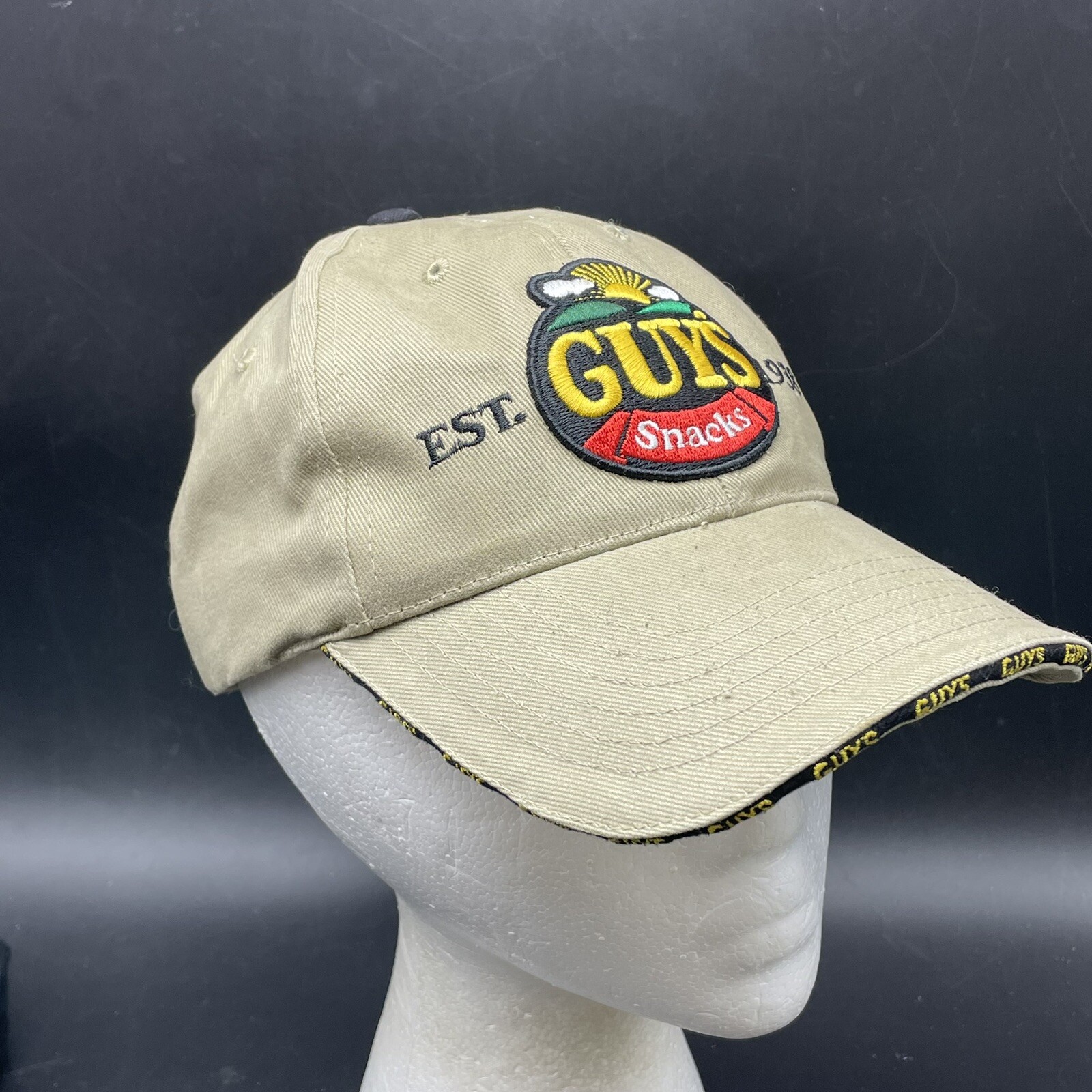Guys Snacks Potato Chip Ball Cap Hat Tan Embroidered … - Gem