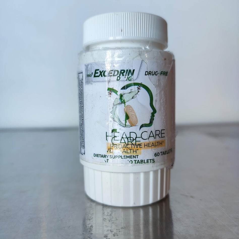 2pk Excedrin Head Care Dietary Supplement Proactive Drug-Free 60 Tabs ...