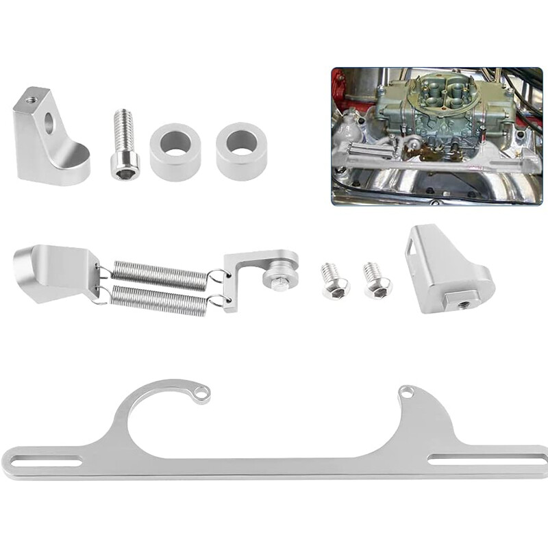 Aluminum Throttle Cable Carburetor Bracket For 4150 4160 Carb 307 350 ...
