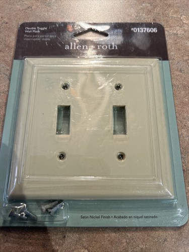 Allen + Roth Light Switch Cover Double Toggle Antique Ivory Wall Plate ...