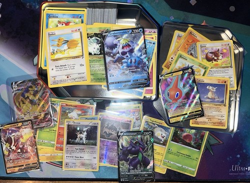 Pokemon Card Lot Full Tin of Cards Many Different sets | eBay