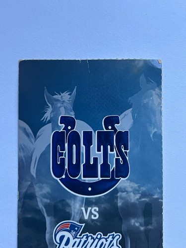 Tom Brady 1st NFL Road Win as Starting QB 2001 Patriots @ Colts Ticket ...