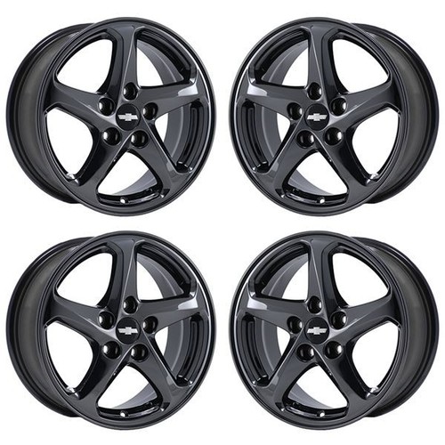 16" CHEVROLET MALIBU PVD BLACK CHROME-C WHEELS RIMS FACTORY OEM 5714 ...
