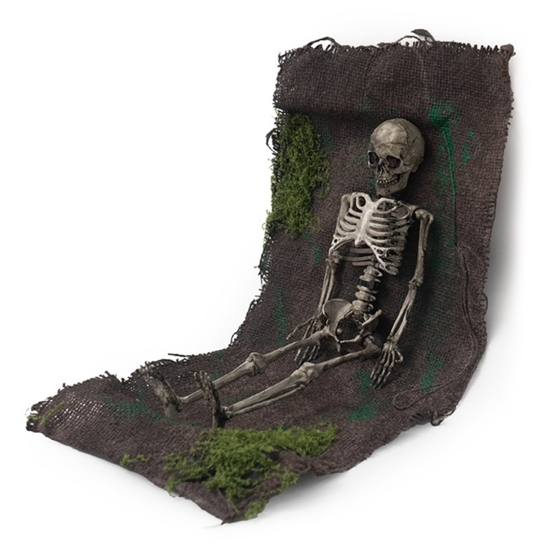 Complete Skeleton Bone Figure Floor Decoration for Halloween Party ...