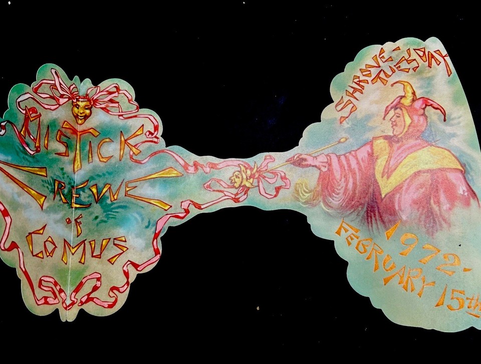 1972 Mistick Krewe of Comus Ball Invitation New Orleans Mardi Gras Rex ...