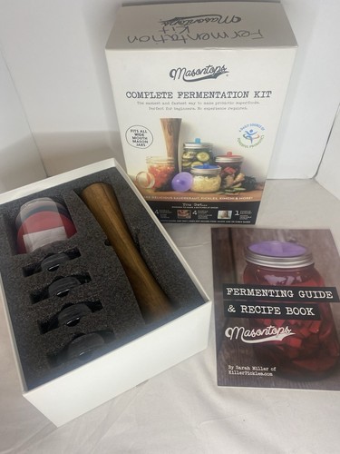 Masontops Complete Mason Jar Fermentation Kit Weights, Pounder ...