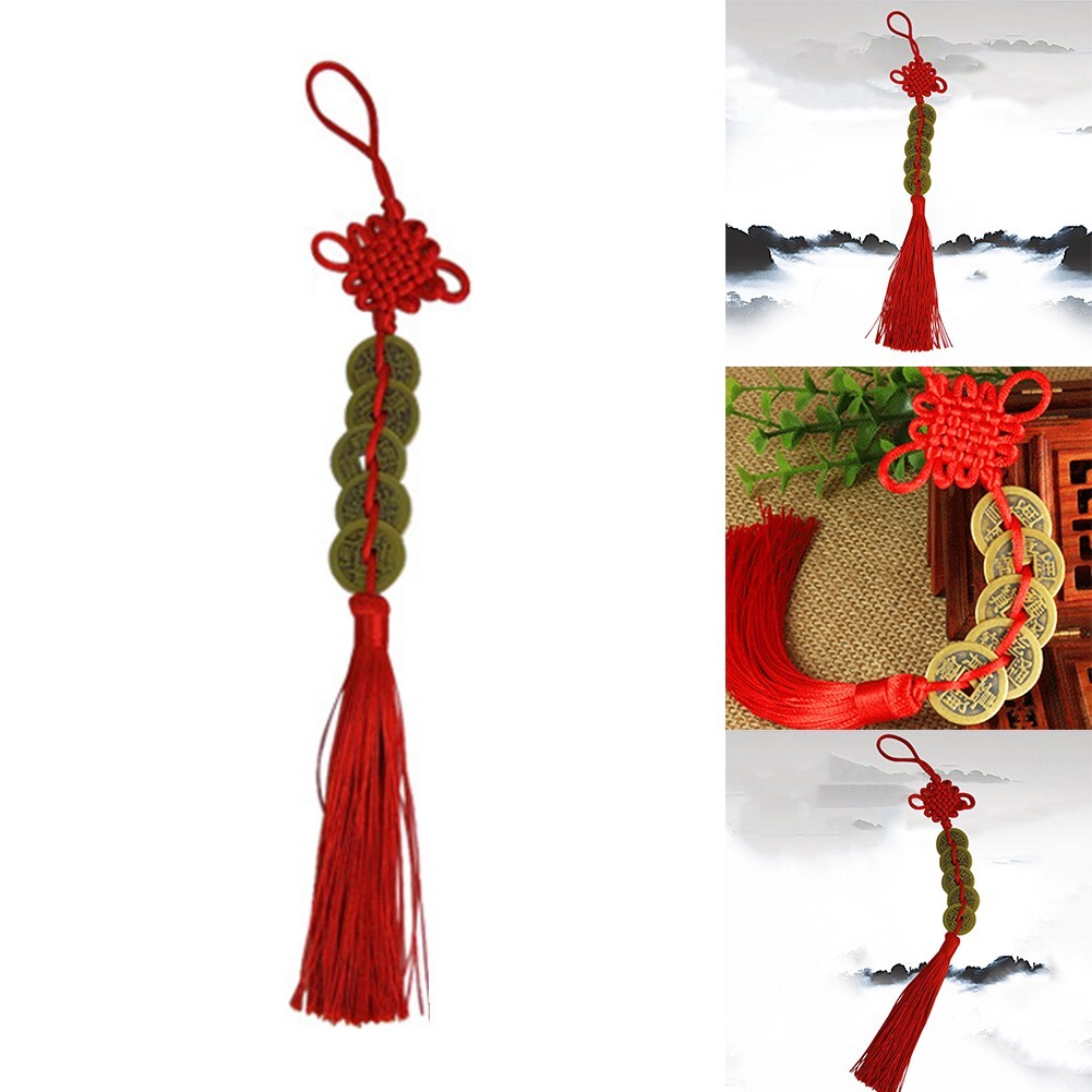 High Quality Chinese Knot It Symbolizes Wealth Red 29cm Brass+cotton Rope | eBay