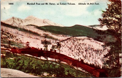 Postcard Marshall Pass Mt Ouray extinct Volcano C21 | eBay