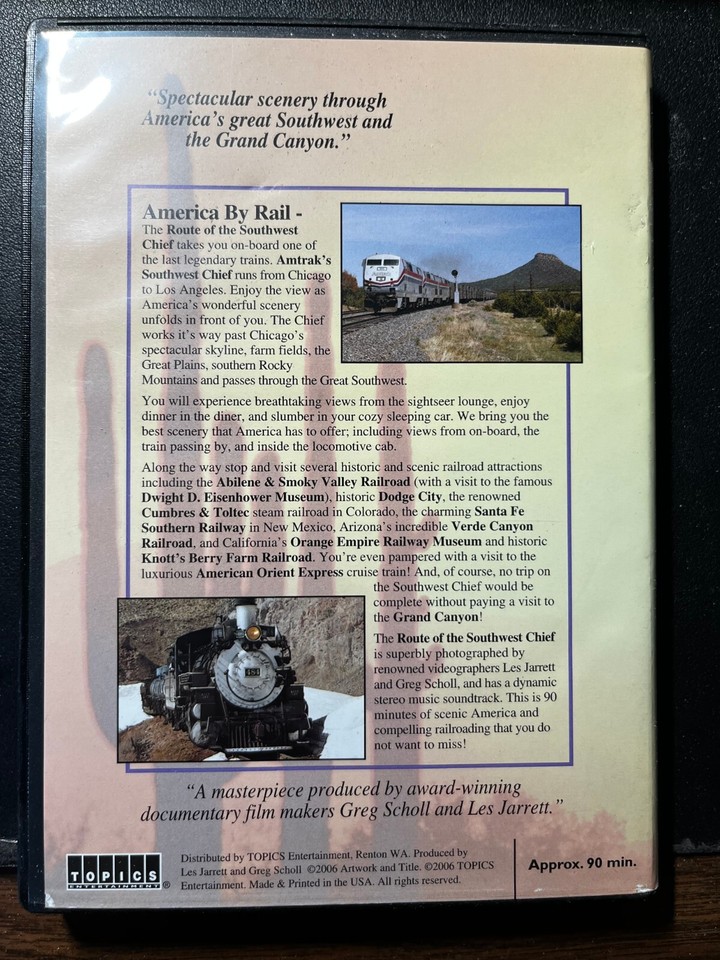 America by Rail - Route of the Southwest Chief Very Good DVD Trains | eBay