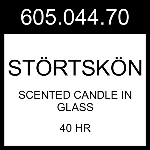 IKEA STORTSKON STÖRTSKÖN Scented Candle In Glass Berries/red 40 hr 605. ...