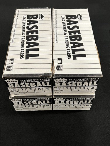 1984 Fleer Baseball Vending Boxes #'s 1-4 | eBay