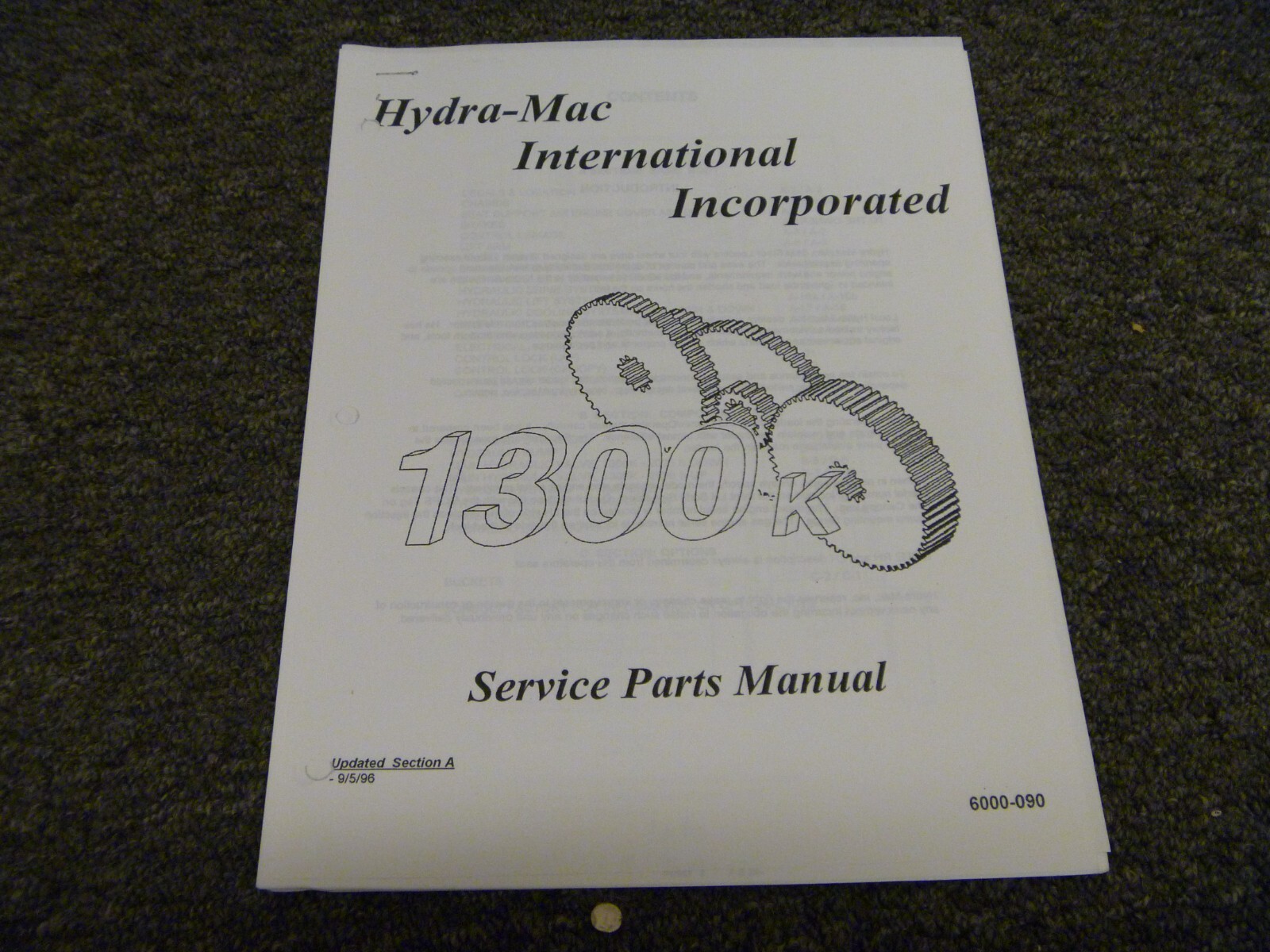 Hydra-Mac 1300K Skid Steer Loader Parts Catalog Manual 6000-090 | eBay
