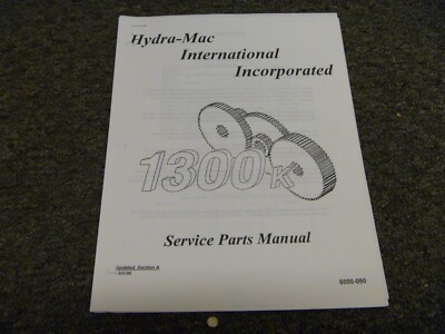 Hydra-Mac 1300K Skid Steer Loader Parts Catalog Manual 6000-090 | eBay