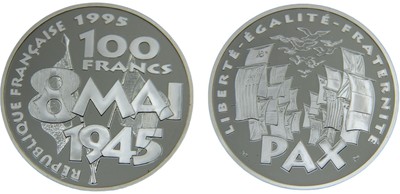 France 1995 100 Francs Silver 90% PF | eBay