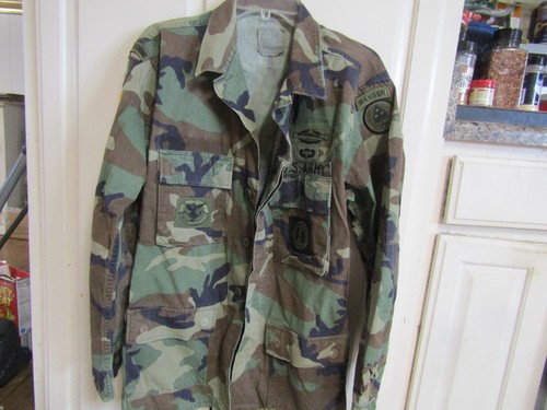 VINTAGE MILITARY BDU JACKET US ARMY RANGER AIRBORNE COMBAT INFANTRY ...