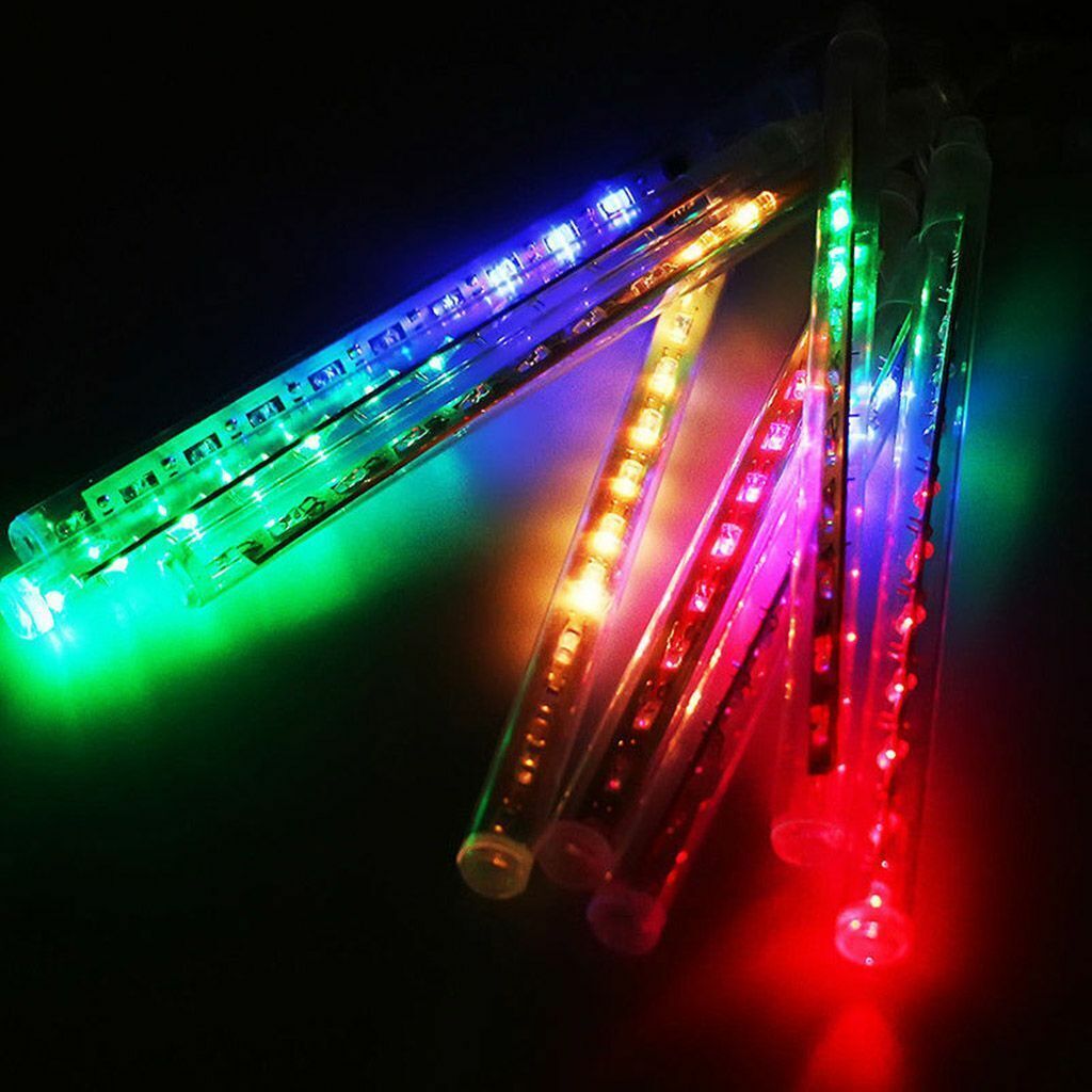 144/384 LED Lights Meteor Shower Rain 8 Tube Tree Outdoor Light Lamp ...