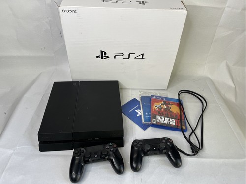 Sony PlayStation 4 PS4 Console 500GB 2 Controllers + Red Dead ...