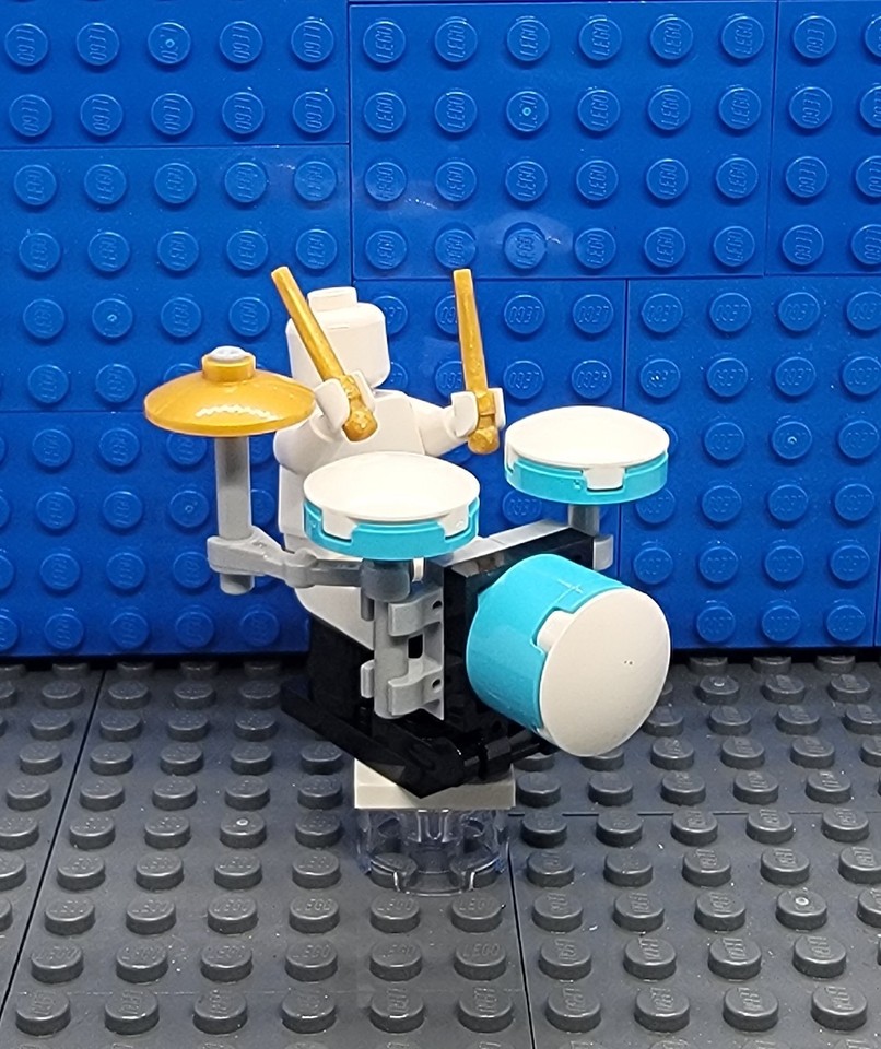LEGO® NEW Concert Stage Rock Band Drum Set Speakers Guitar Microphone ...