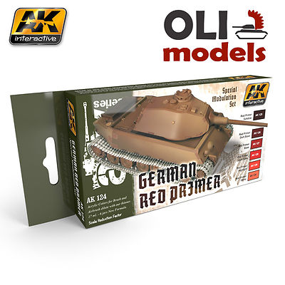 German Red Primer Special Modulation Acryl Paint Set 6x17ml - AK ...