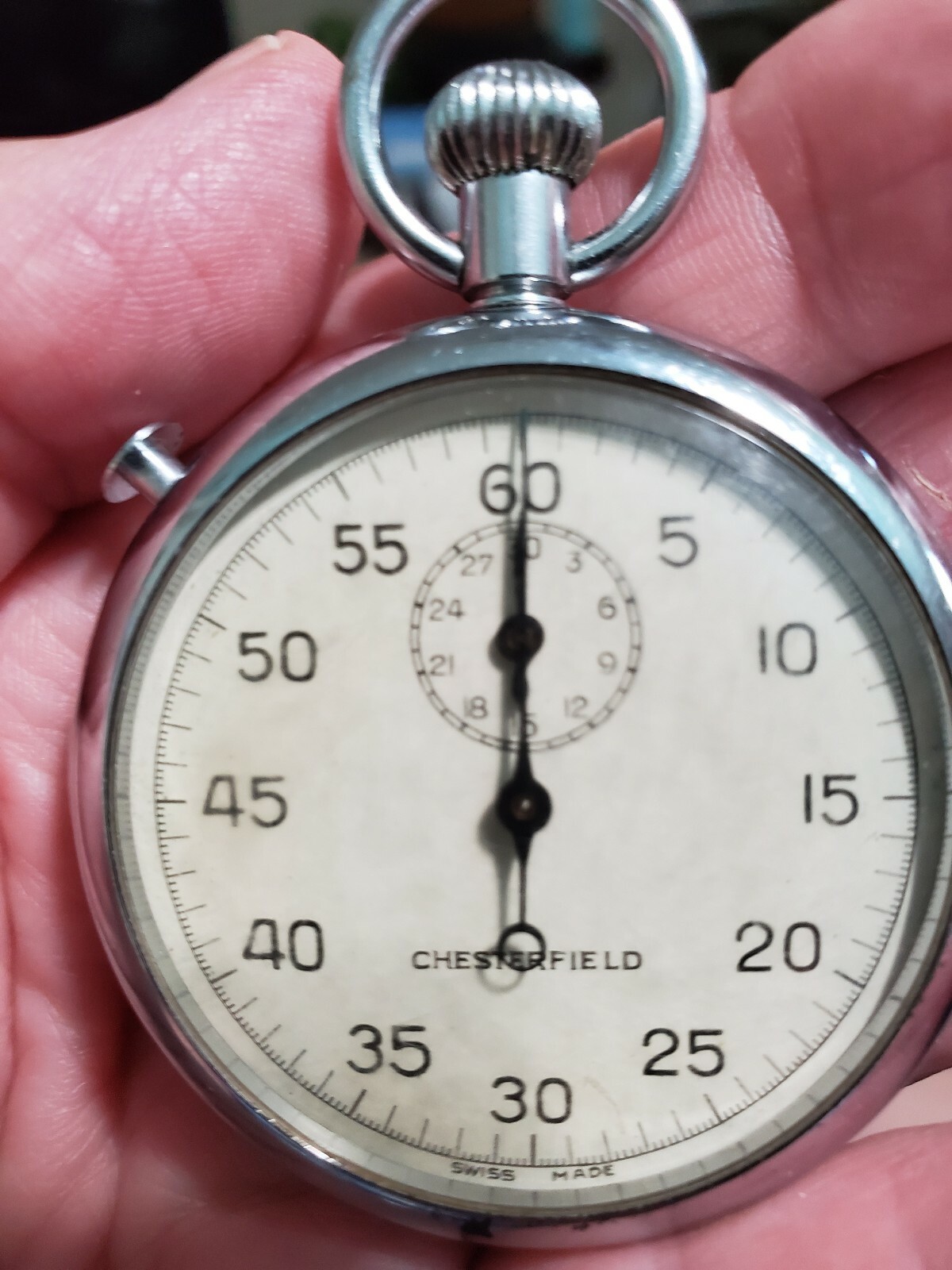 Galco Swiss Pocket Stop Watch Timer Silver Case | eBay