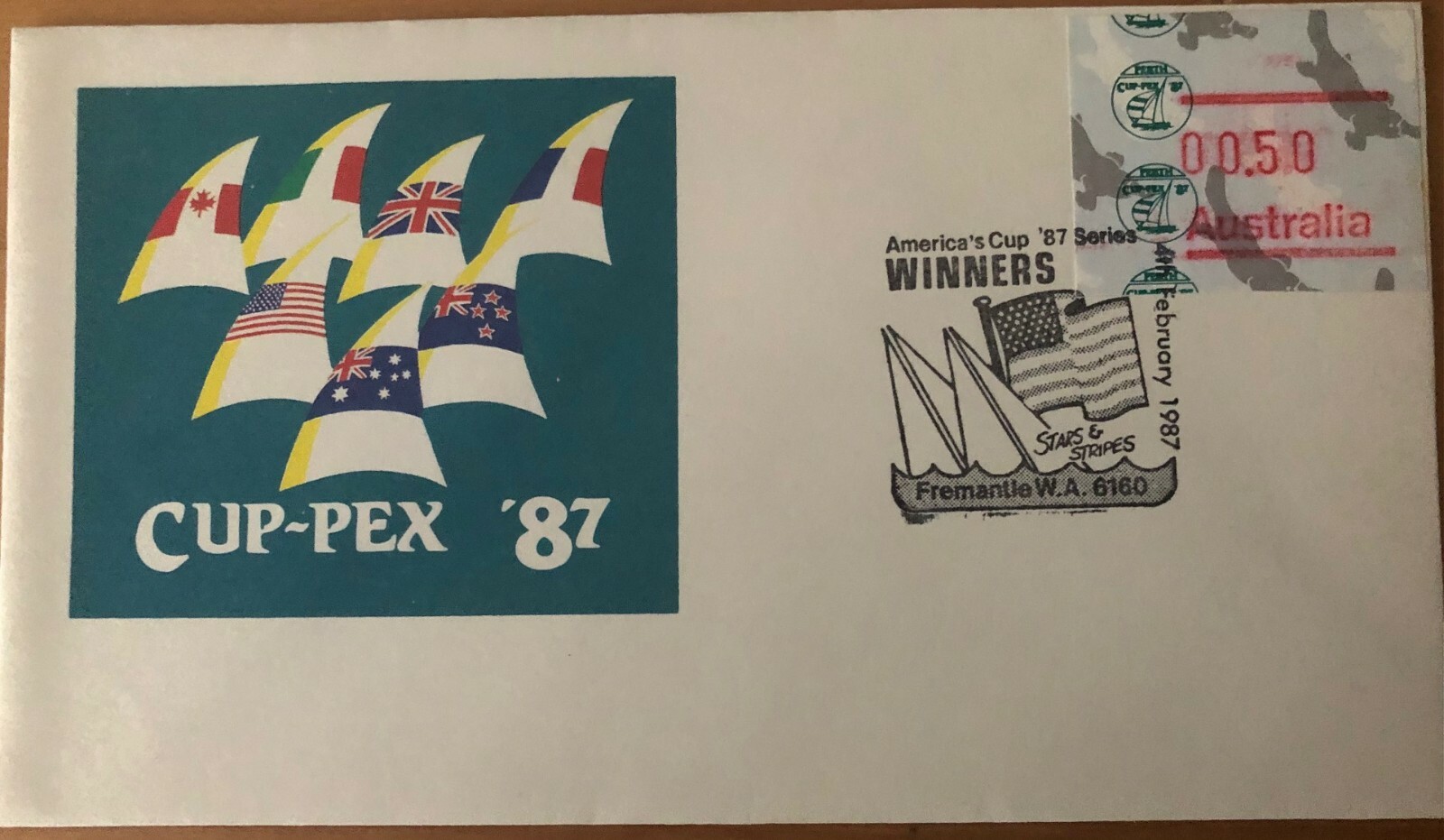 Australia 1987 - 50c CUP-PEX '87 Frama - Cancelled WINNERS 4th February ...