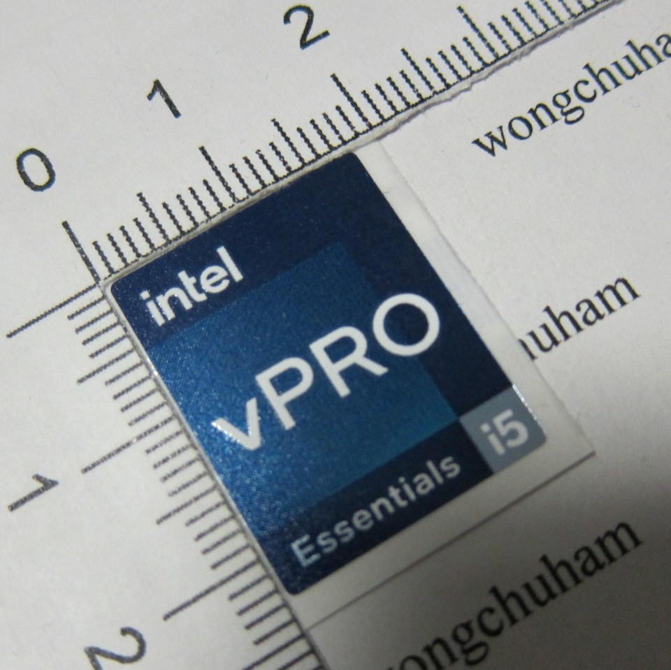 intel i5 vPRO Essentials Sticker 18mm x 22.5mm New & Genuine | eBay