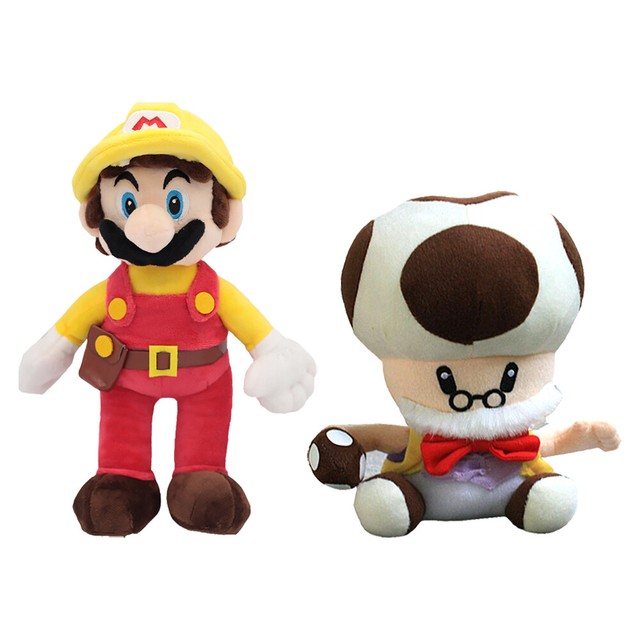 2X Super Mario Maker Mario and Toadsworth Mushroom Soft Plush Toy | eBay