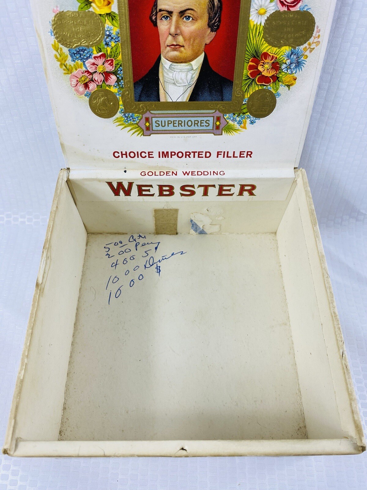 W.C. Co. WEBSTER CIGARS - Golden Wedding - Cigar Box | eBay