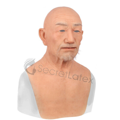 SILICONE OLD MAN MASK MALE DISGUISE GRANDAD REALISTIC RUBBER REAL LIFE ...