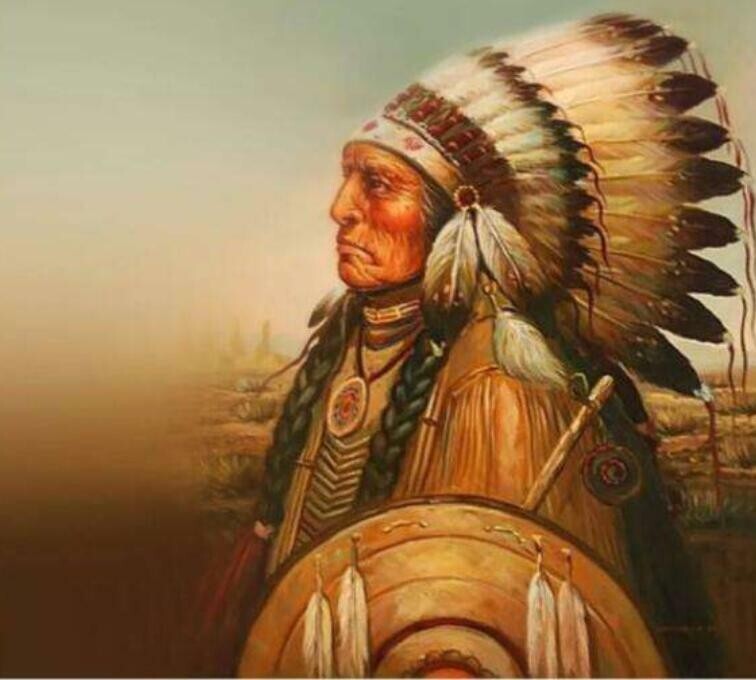 Art hand-painted Oil Painting High quality Portrait Indians Native ...