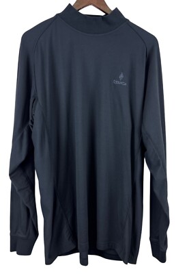 Zero Restriction Men's Mock Neck Shirt Long Sleeve T400 Black ESTANCIA ...