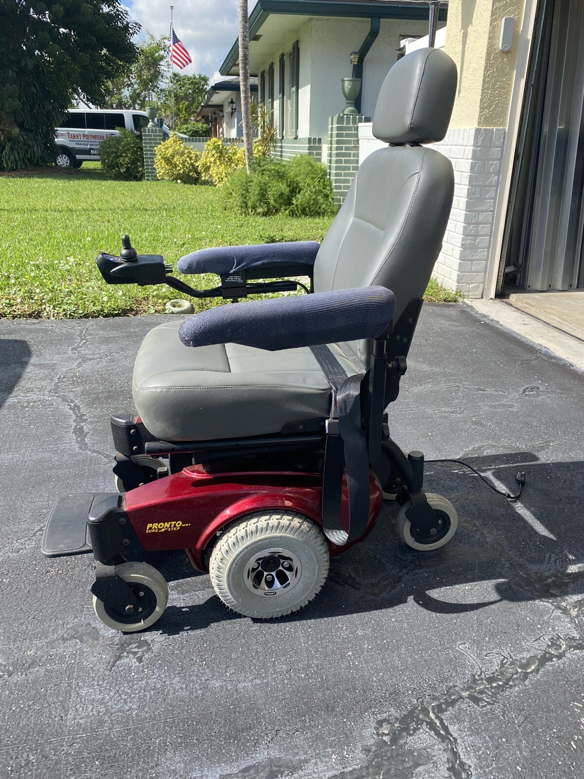 INVACARE PRONTO M41 SURESTEP POWER WHEELCHAIR - 20" SEAT WIDTH (RED ...