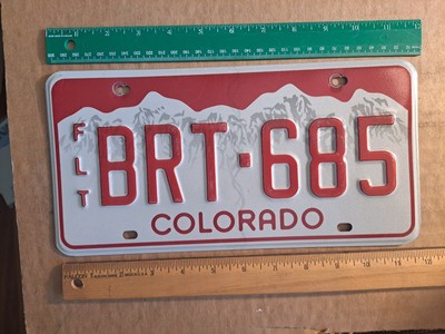 License Plate, Colorado, Fleet (Rental), 2017 Holograms, BRT 685 | eBay