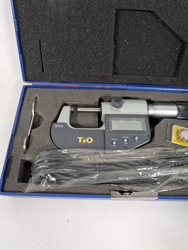 0-1"/ 0-25mm IP54 3-Key Digital Electronic Outside Micrometers 0.00005 ...