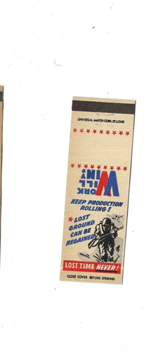 Vintage Matchcover Keep Production Rolling | eBay