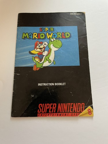 Super Mario World, Instruction Booklet Only, Manual, SNES, Super ...