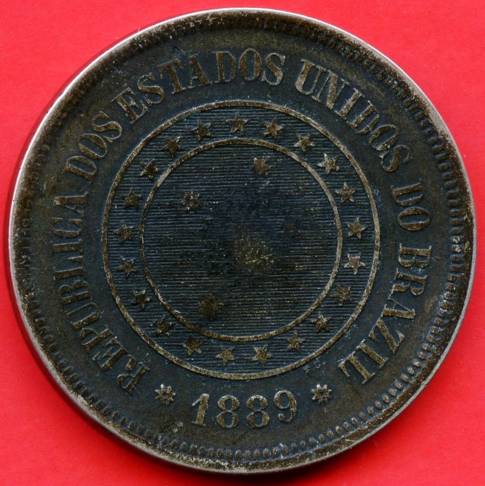 1889 Brazil 100 Ries Coin | eBay
